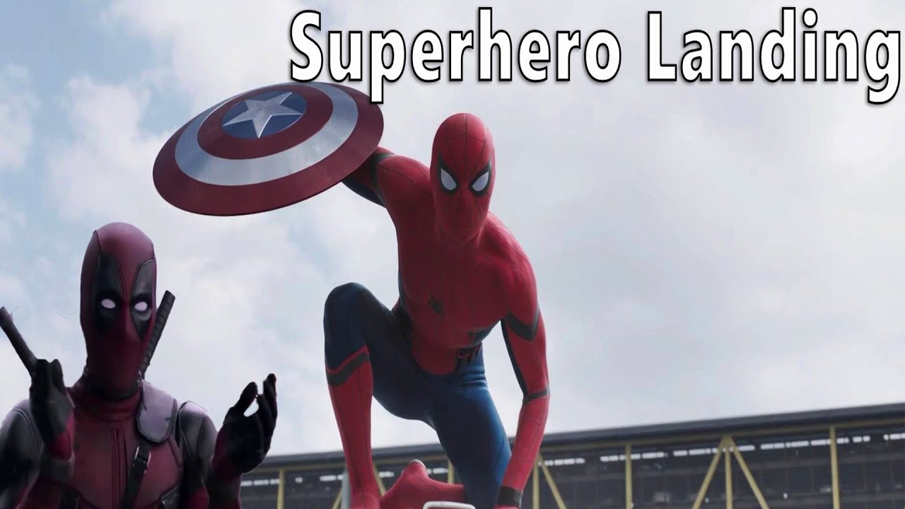 Spiderman "Superhero Landing" Captain America Civil War - YouTube