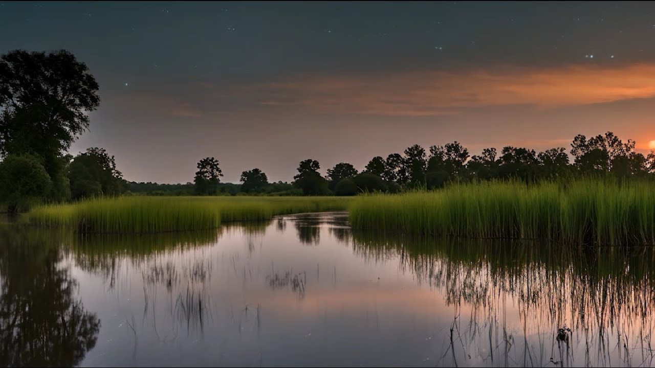 Soothing Swamp Sounds, Crickets and Frogs For Sleeping | Relaxing Sleep ...
