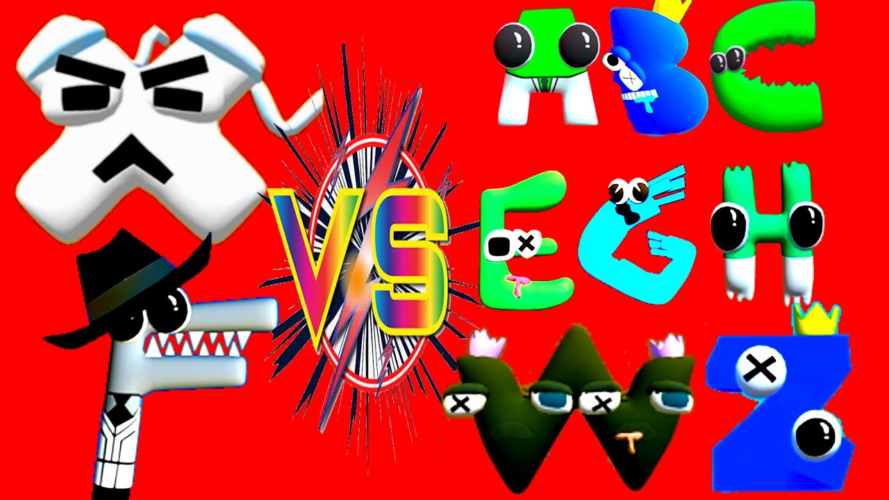 The, Alphabet (X) And The Alphabet (f) One Verses Alphabet fight, 💛💛💛💛 ...