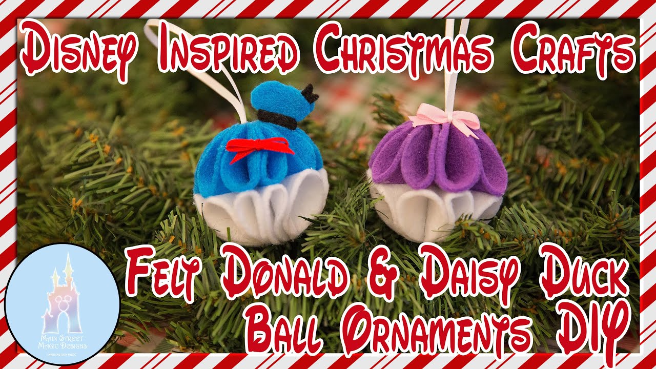 Felt Donald Duck & Daisy Duck Felt Ball Ornaments | Disney Inspired ...