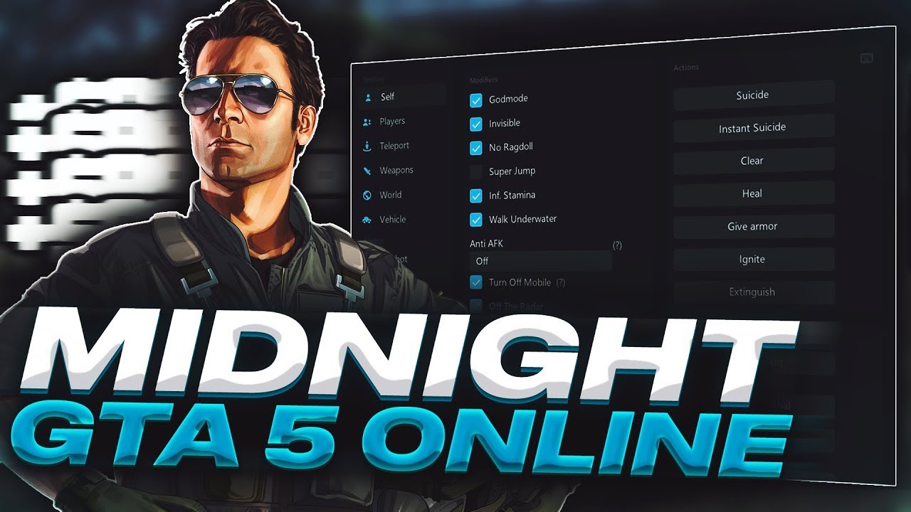 *MIDNIGHT* MOD MENU - GTA V ONLINE | BEST MOD FOR GTAV | MANY FUNCTIONS ...