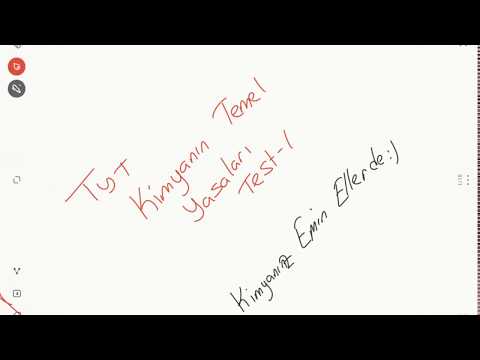 Aydın Yayınları TYT Kimya Soru Bankası 6.Bölüm Kimyanın Temel Yasaları Test-1 Çözümleri