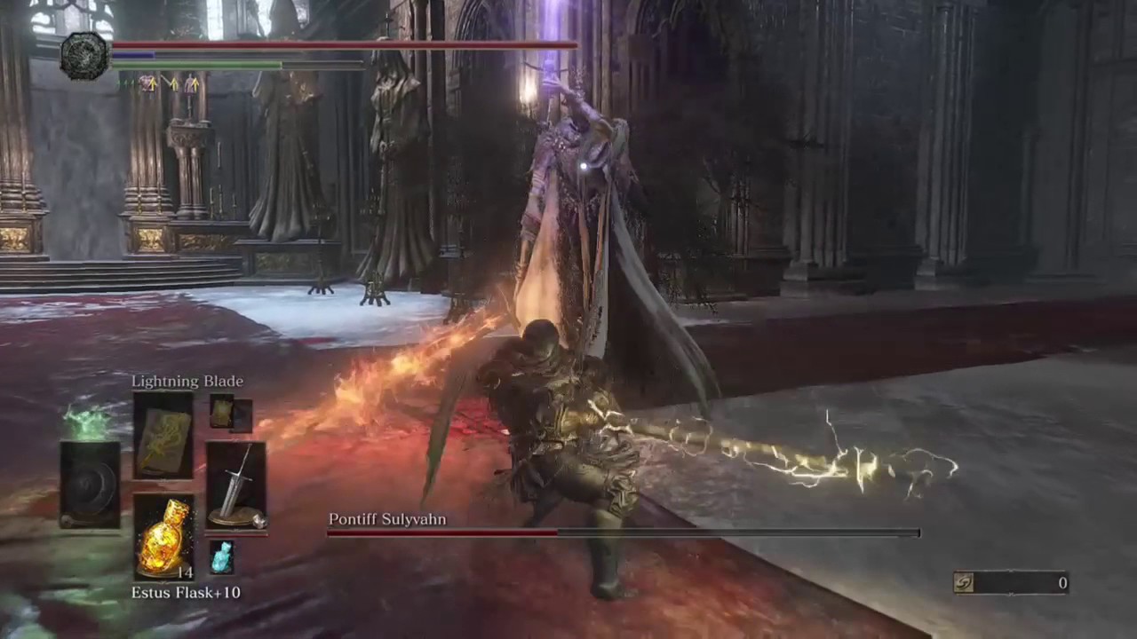 DARK SOULS 3, Lothric Knight Greatsword vs Pontiff Sulyvahn (ng+7 ...