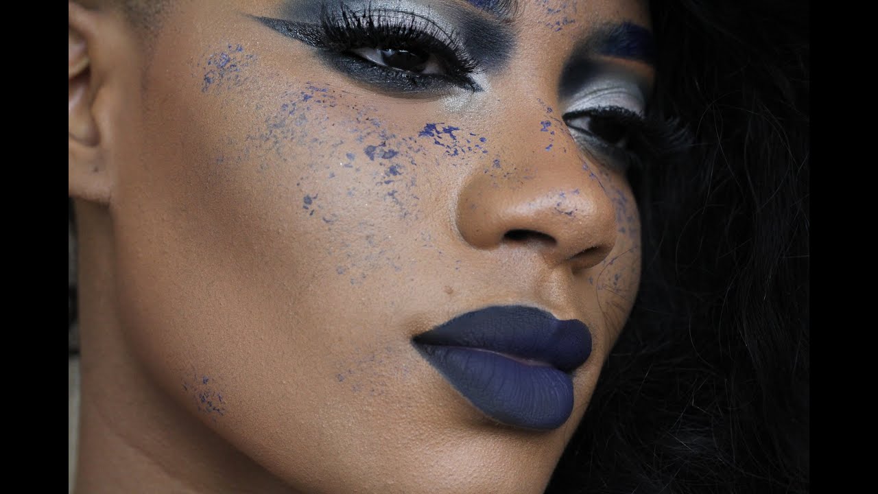 Blue Makeup | Freckle Makeup - YouTube
