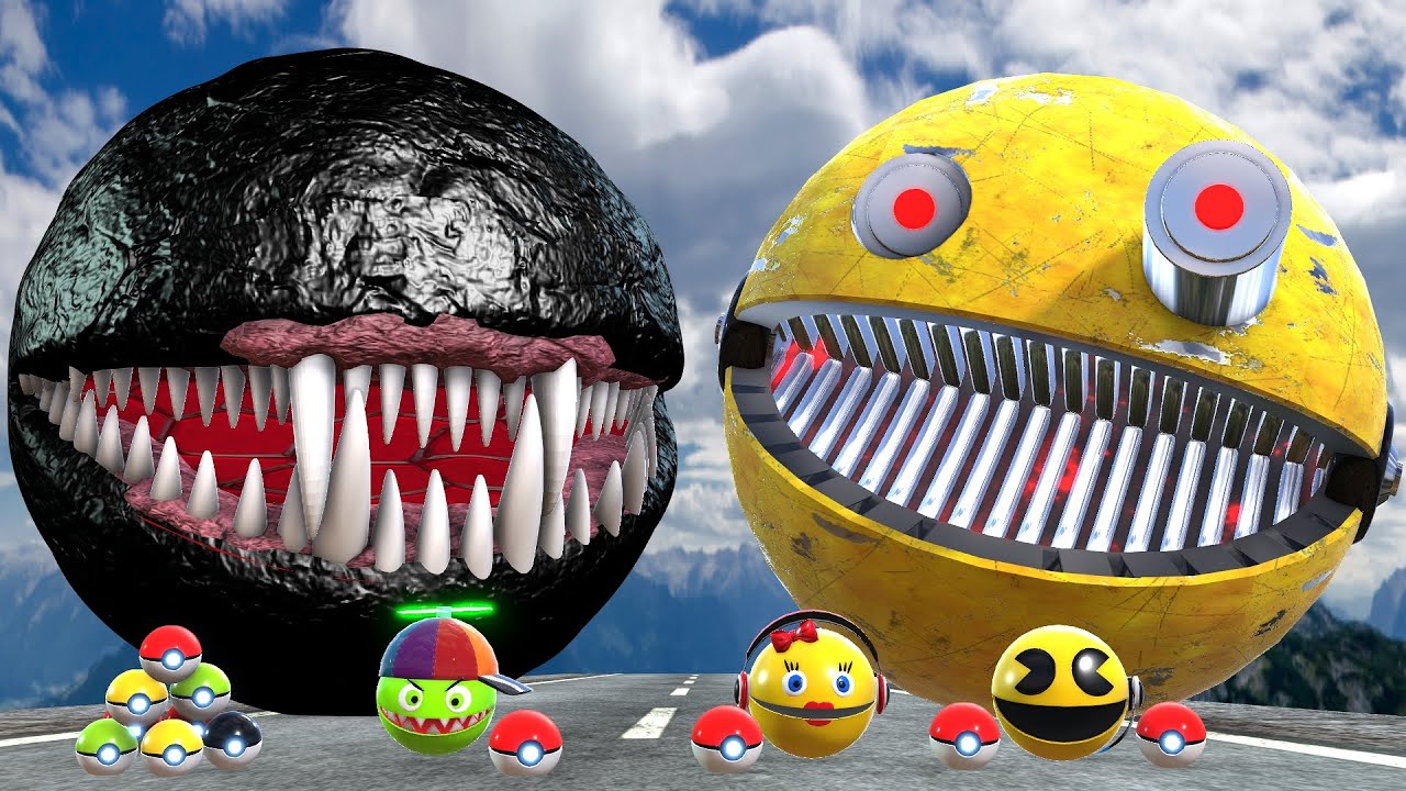 Robot Pacman vs Cartoon Cat vs Ms Pacman vs Scary Pacman Xx10 - YouTube