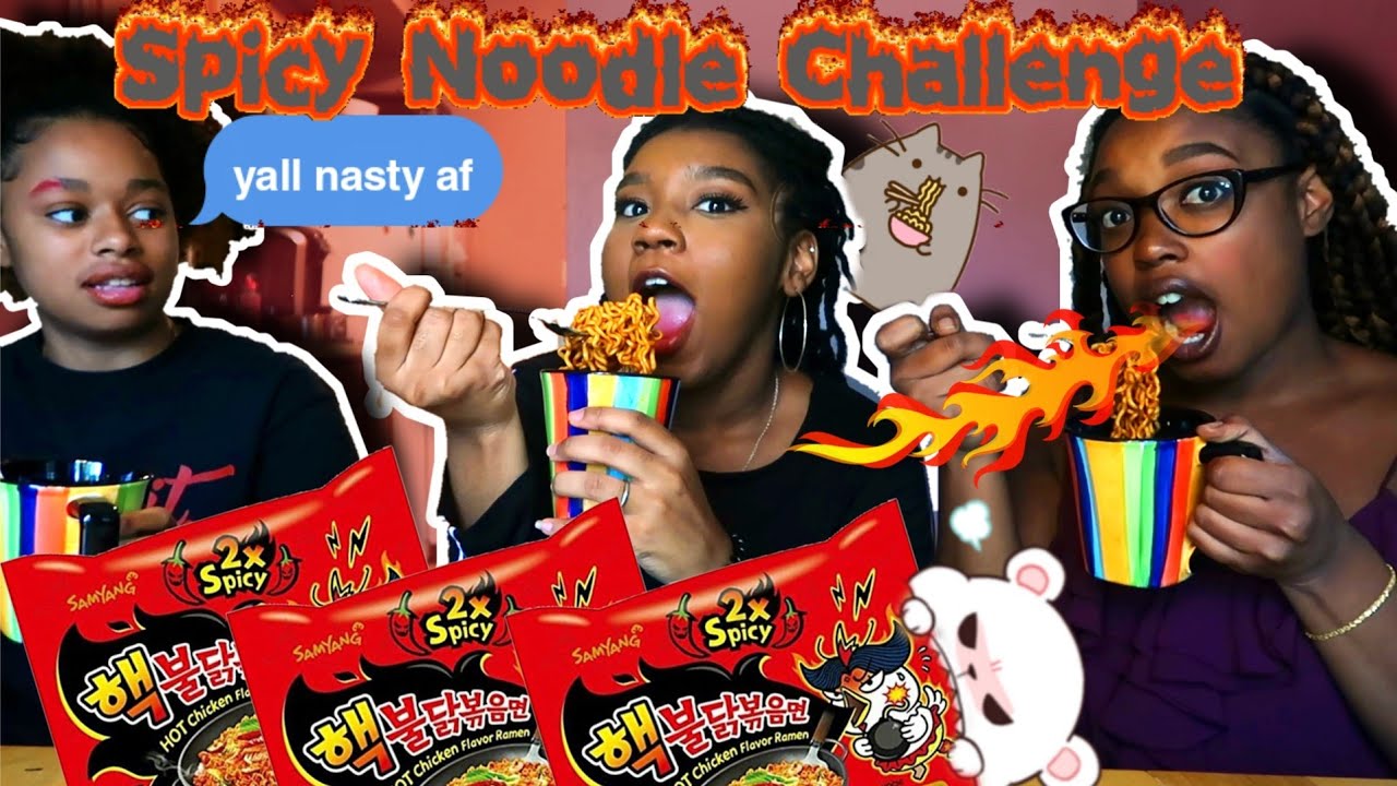EXTREME SPICY NOODLE CHALLENGE🔥 ( THESE FIRE NOODLES KILLED US ...