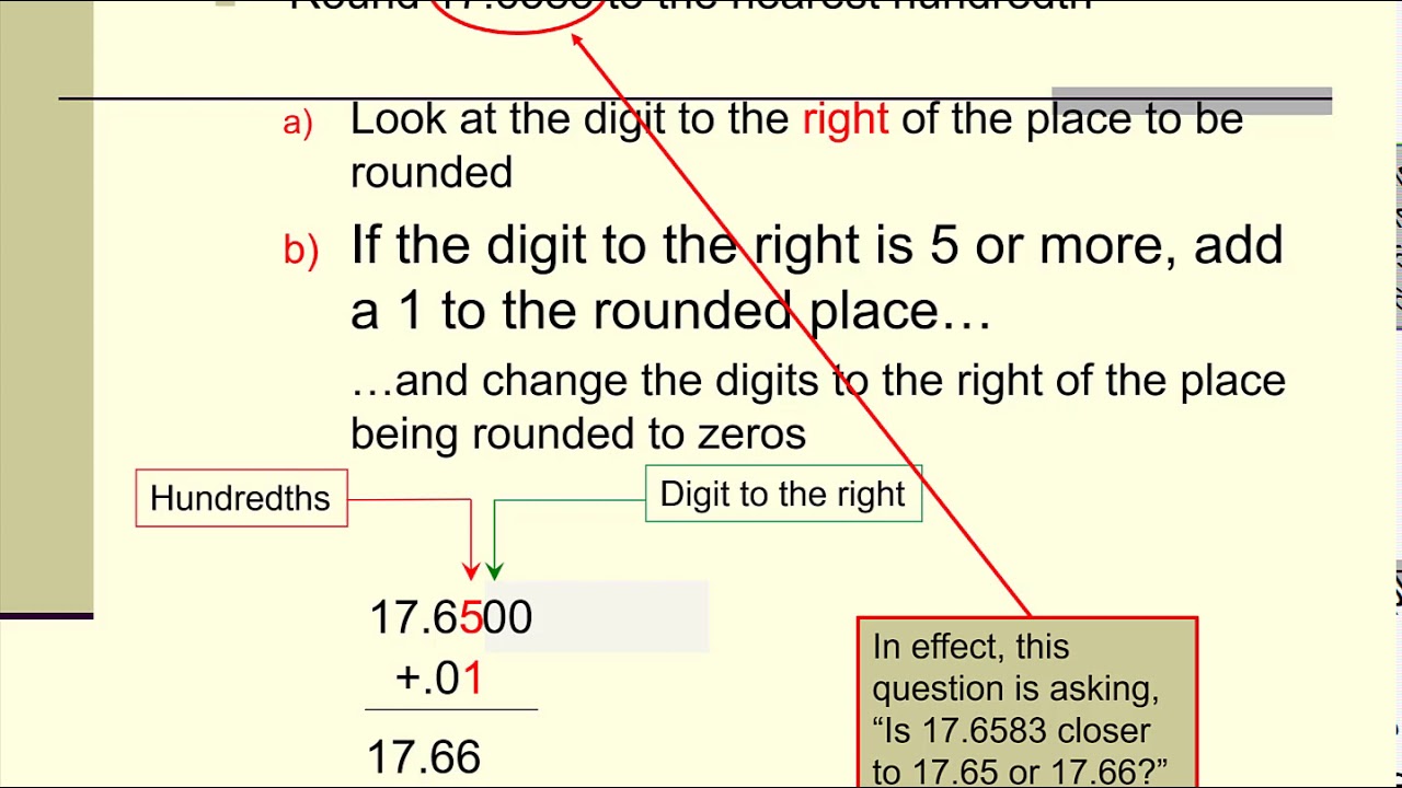 Rounding Part 2 Rounding Without A Calculator Youtube