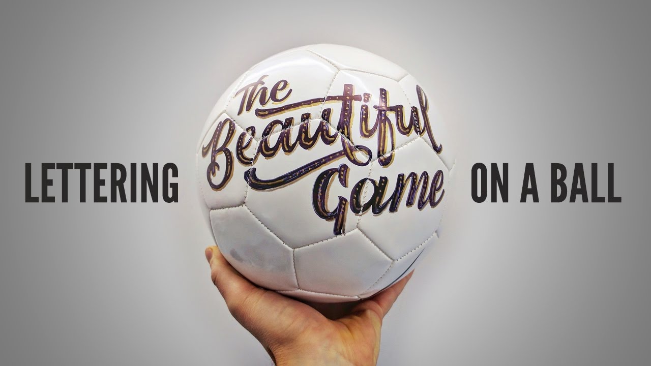 CALLIGRAPHY on a SOCCER BALL - Letter Everything #09 - YouTube