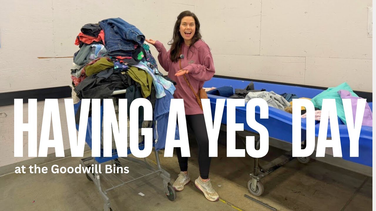 Gifted myself a "YES DAY!" at the Goodwill Bins and my cart was taller ...