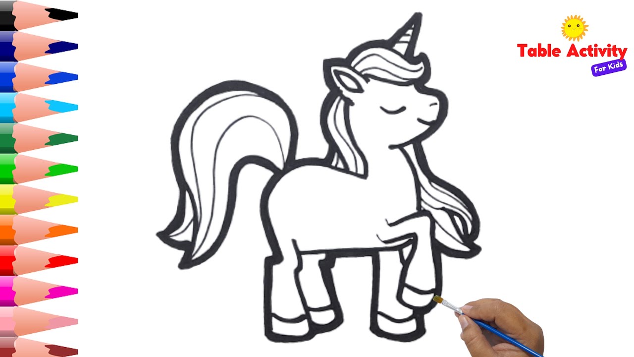 How To Draw Rainbow Unicorn - YouTube
