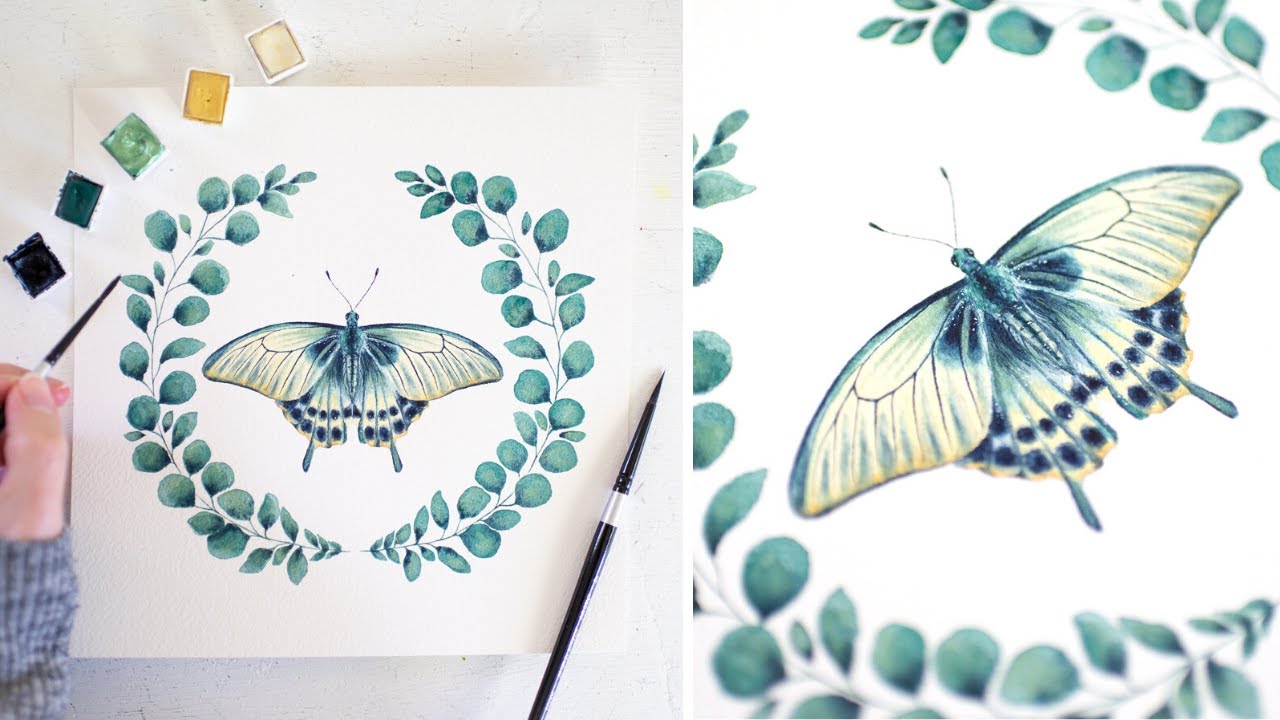 How to Paint a Watercolor Butterfly Tutorial | Watercolor Painting for ...