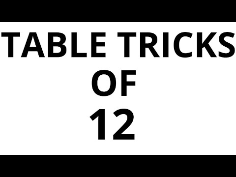 Table Tricks Of 12 | Easily Memorise 12 Times Table | Maths Tips And ...