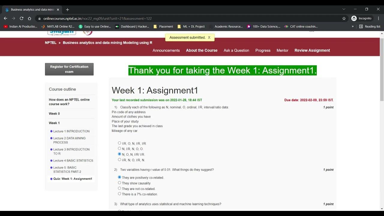 Assignment 1 | Business analytics and data mining Modeling using R | NPTEL | IIT | DATA Science ...