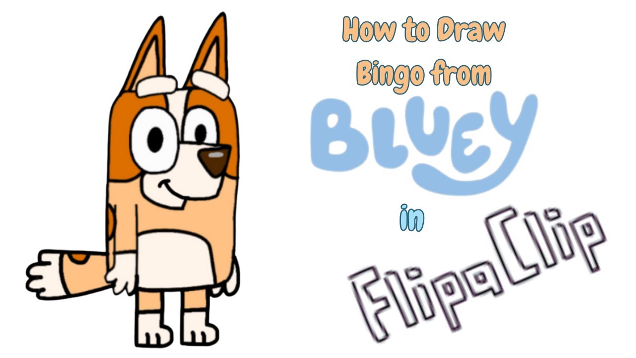 How to Draw Bingo from Bluey in the FlipaClip App - YouTube