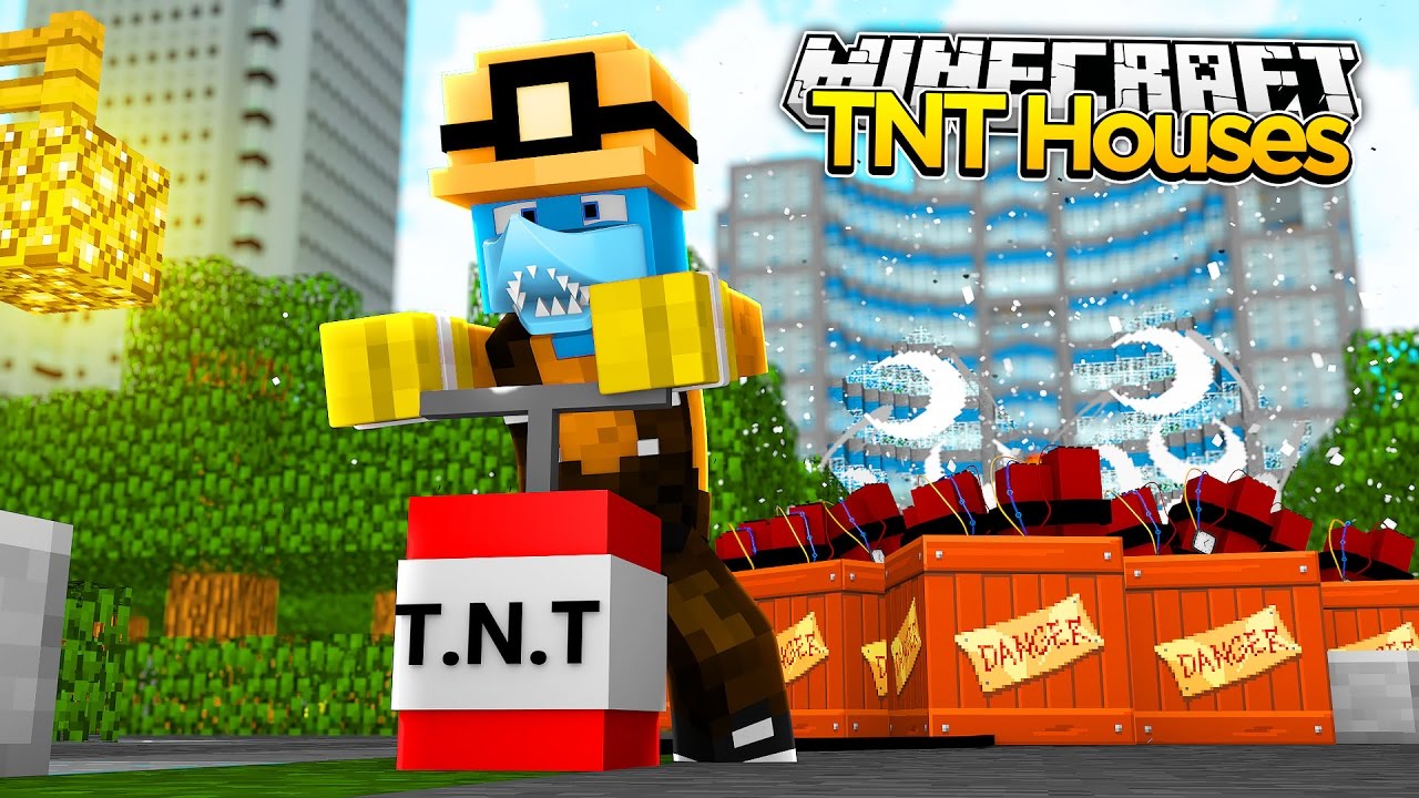 Minecraft - HOW MANY TNT'S TO BLOW THIS HOUSE UP??? - YouTube