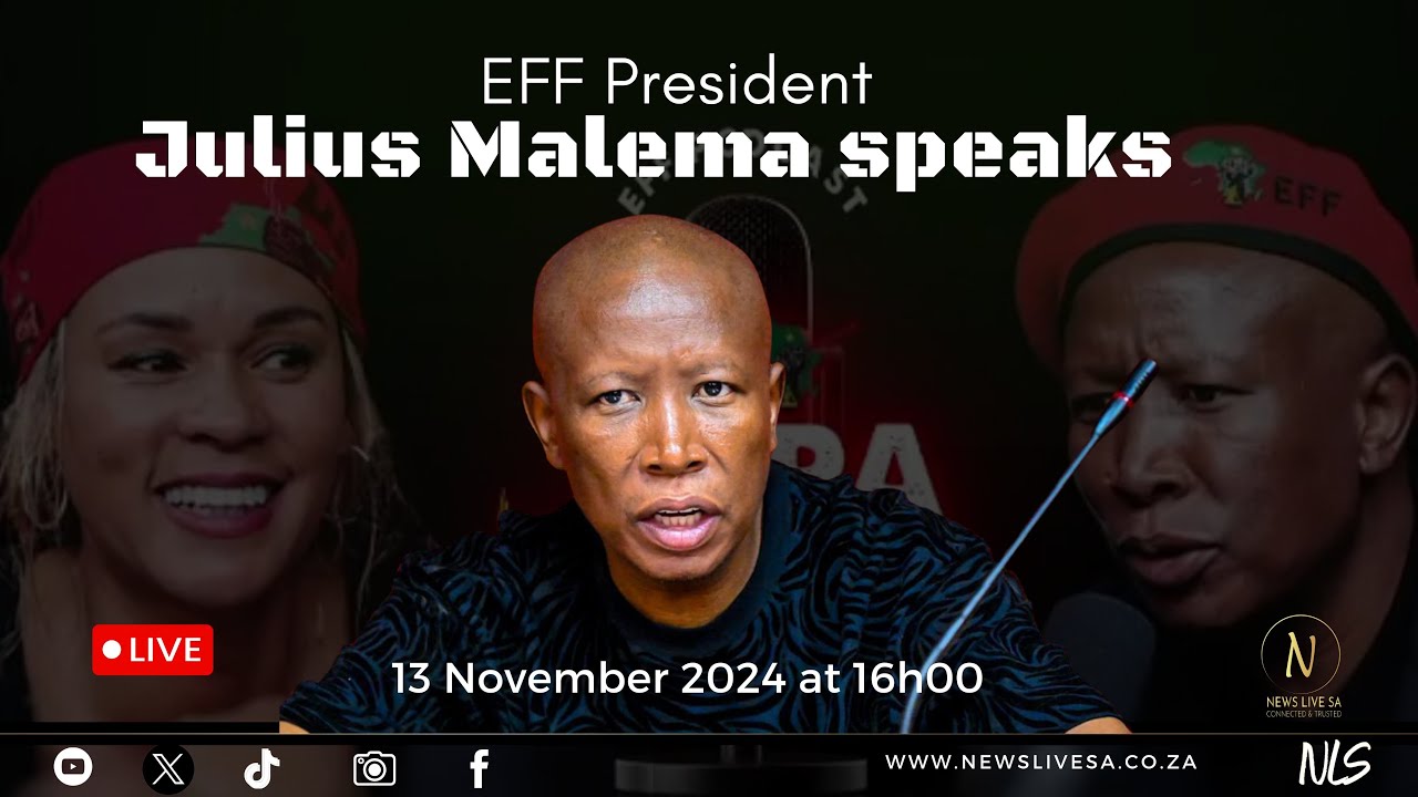 EFF President Julius Malema Speaks on the recent developments in the ...
