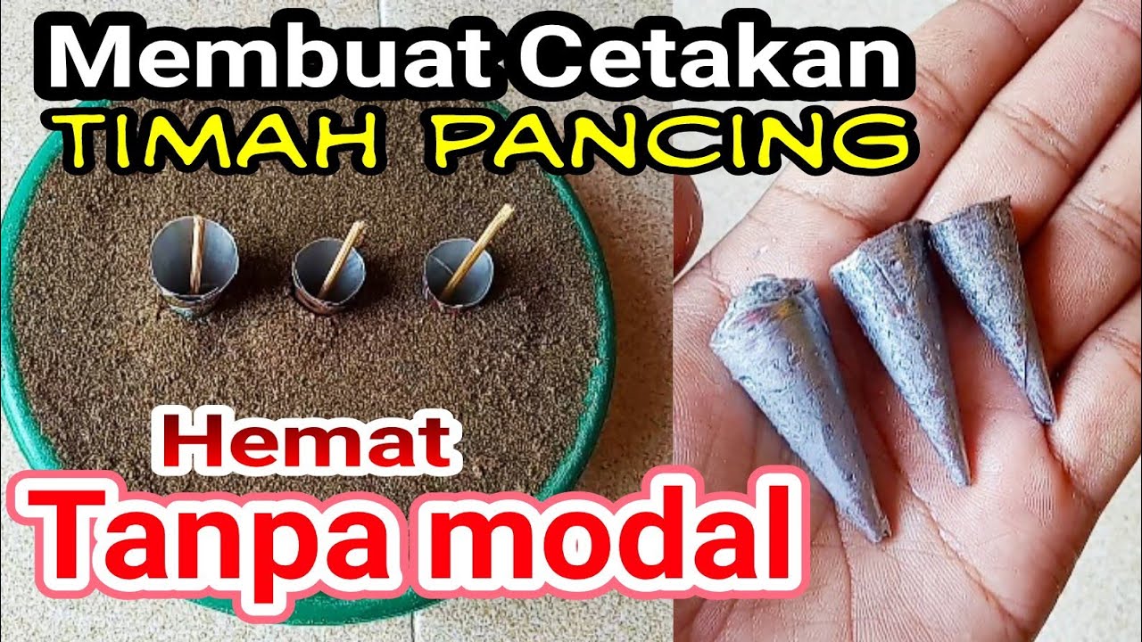 Tutorial cara membuat cetakan pemberat pancing / Timah pancing Hemat ...