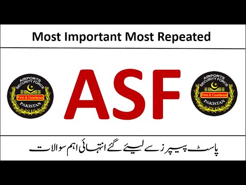 ASF Written Test 2025 | Most Important & Repeated MCQs for All Posts ...