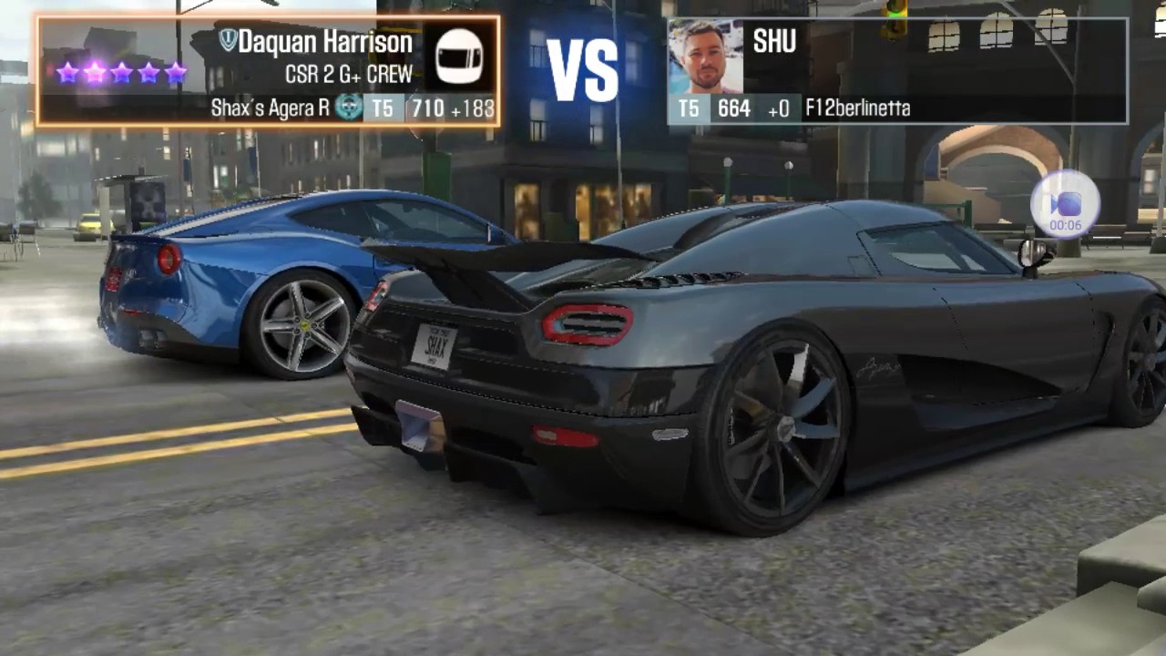 CSR Racing 2: Shax's Agera R Vs. F12berlinetta - YouTube