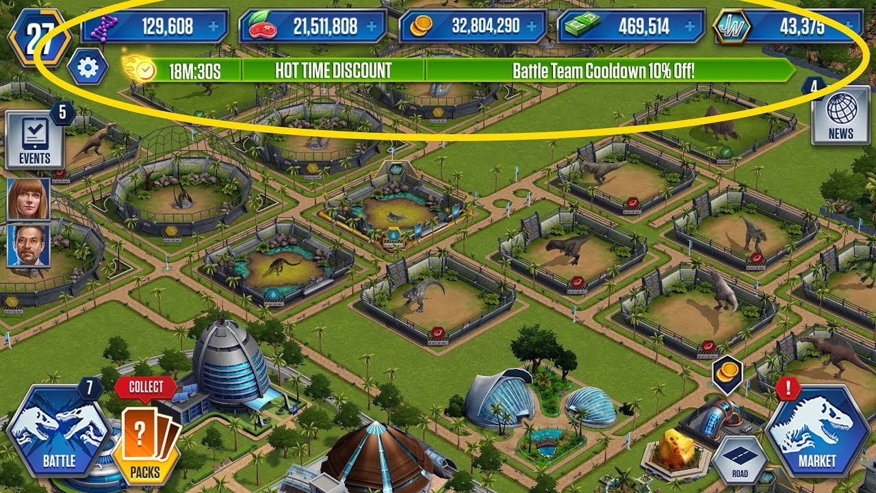 jurassic world the game Hack lucky patcher " permanen " - YouTube