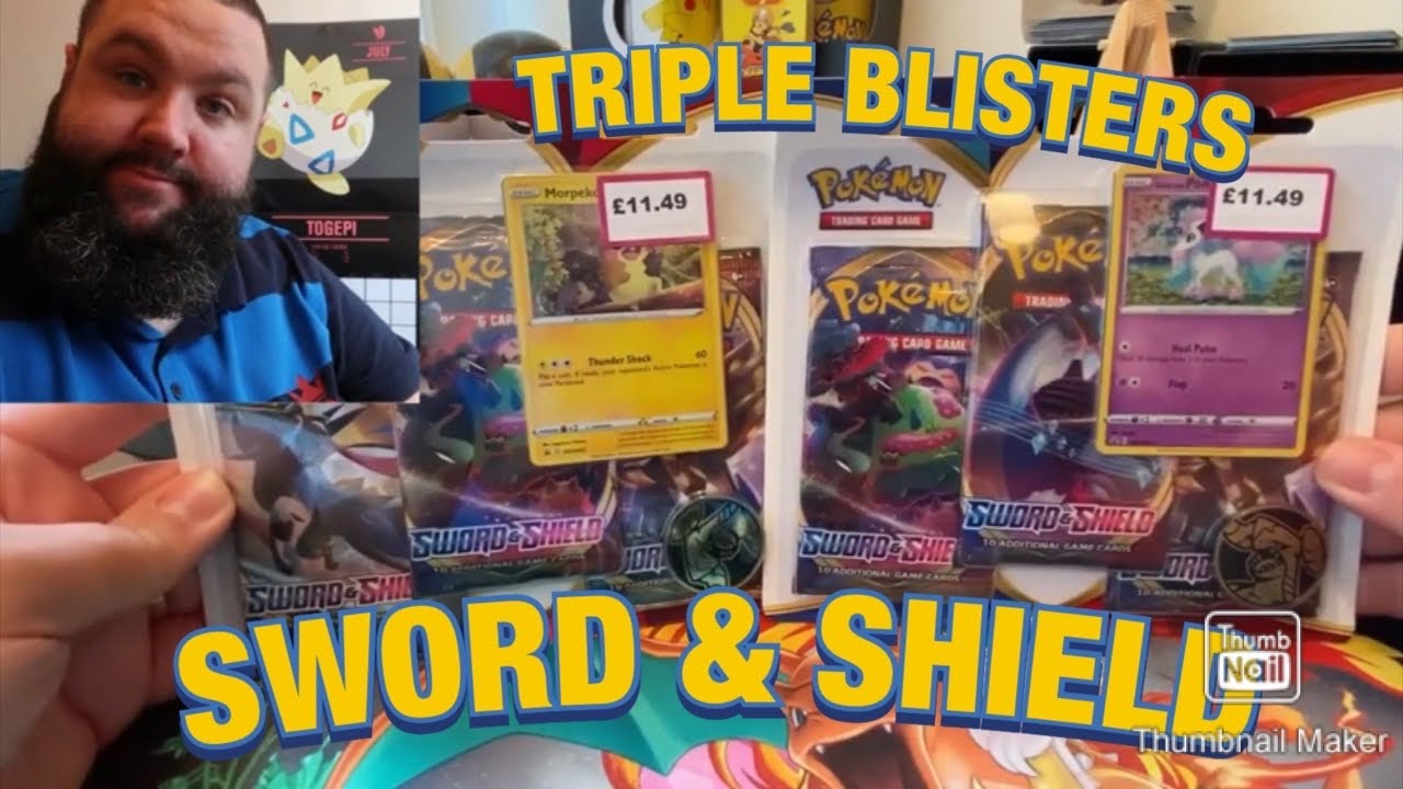 SWORD & SHIELD triple blister packs! - YouTube