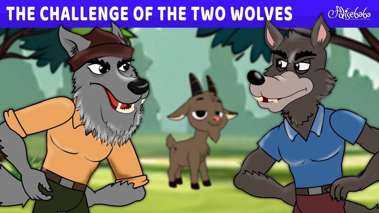 The Challenge of The Two Wolves 🐺🍎🐐 | Tales in Marathi | लहान मुलांसाठी ...