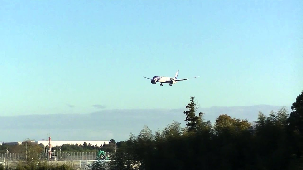 R2-D2 ANA JET NH172 landing NRT 34L - YouTube