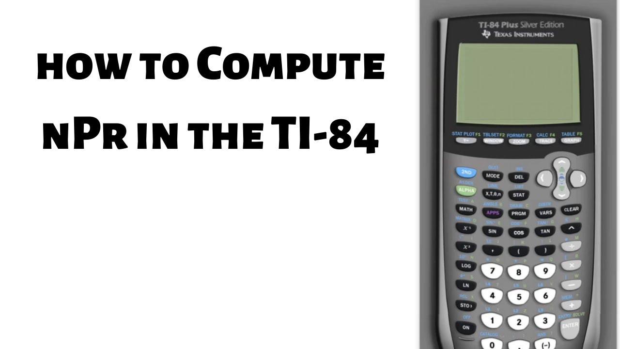 How to Computer n P r in The TI 84 Calculator - YouTube