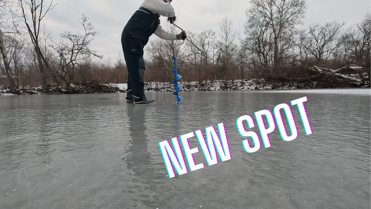 Ice Fishing a NEW Pond - YouTube