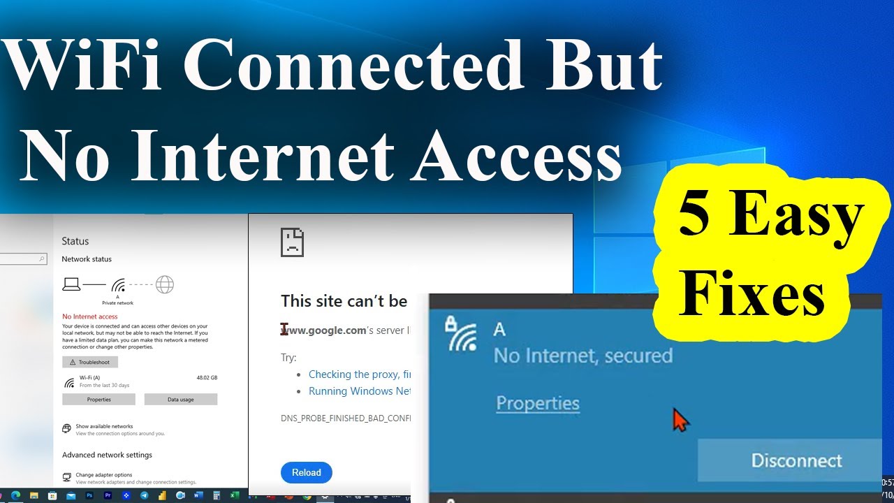 How To Fix WiFi Connected But No Internet Access On Windows / 5 Easy ...