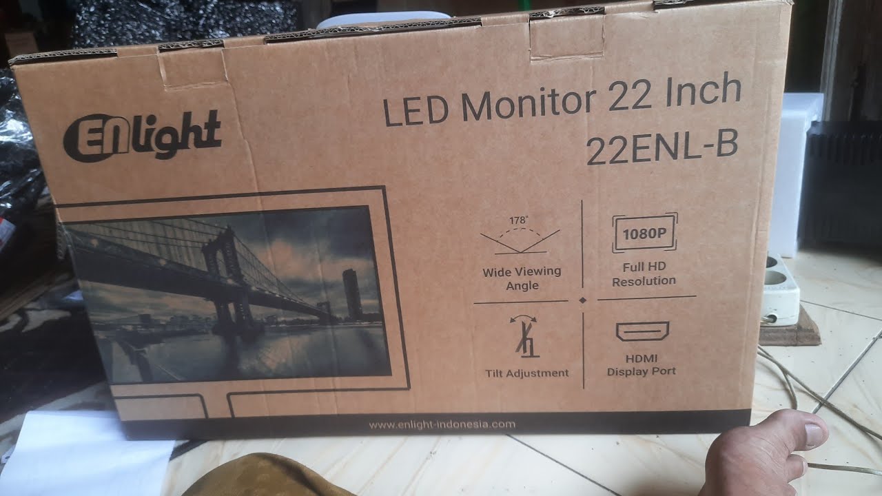 unboxing led monitor 22 inch enLight - YouTube