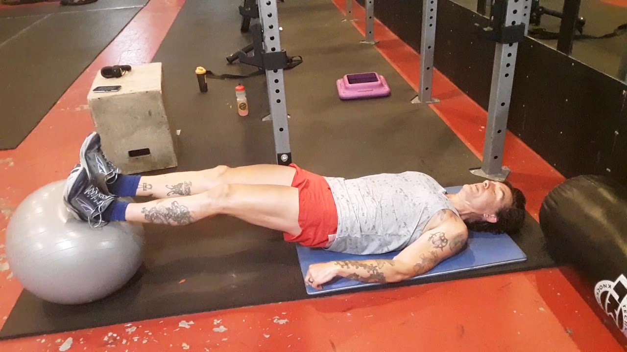 Hammy curls on ball - YouTube