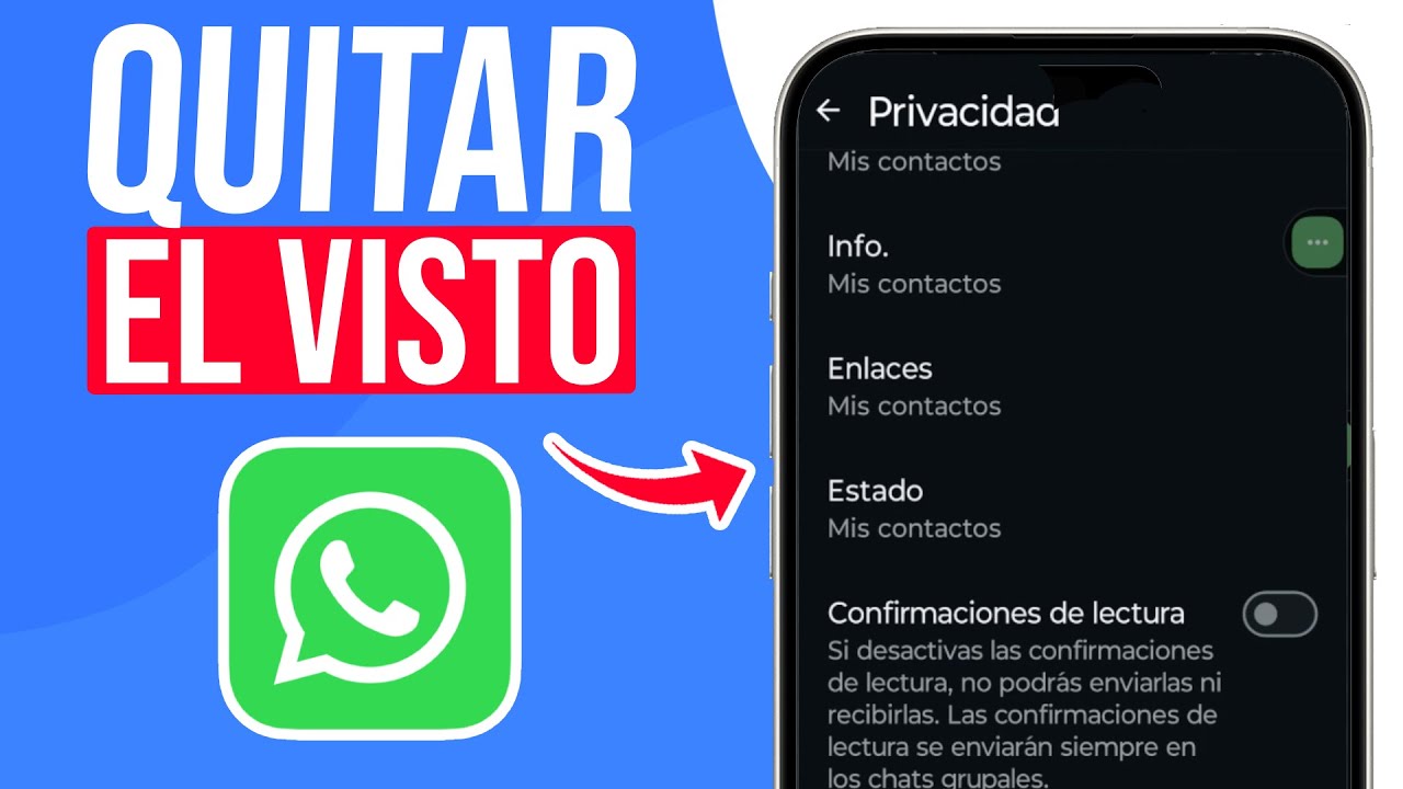 Como QUITAR las PALOMITAS AZULES en Whatsapp (VISTO) - Paso a Paso ...