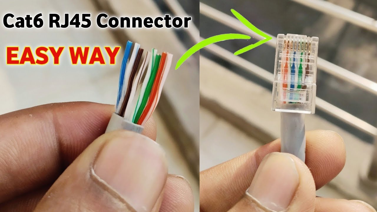 How to crimp rj45 cat6 ethernet cable crimping || How to crimp rj45 cat ...