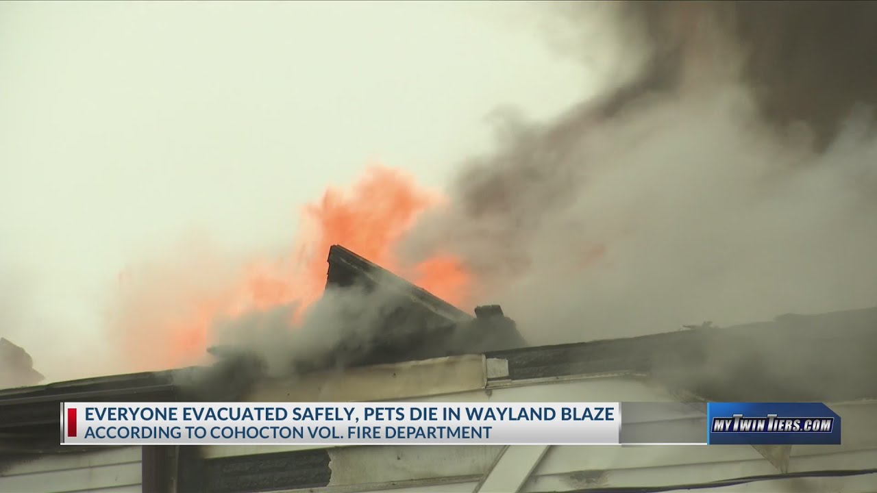 Everyone evacuated safely, pets die in Wayland fire - YouTube