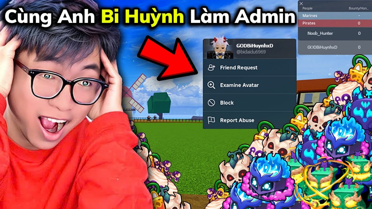 MÌNH CÙNG Anh BI HUỲNH Trở Thành ADMIN Blox Fruits.. - YouTube