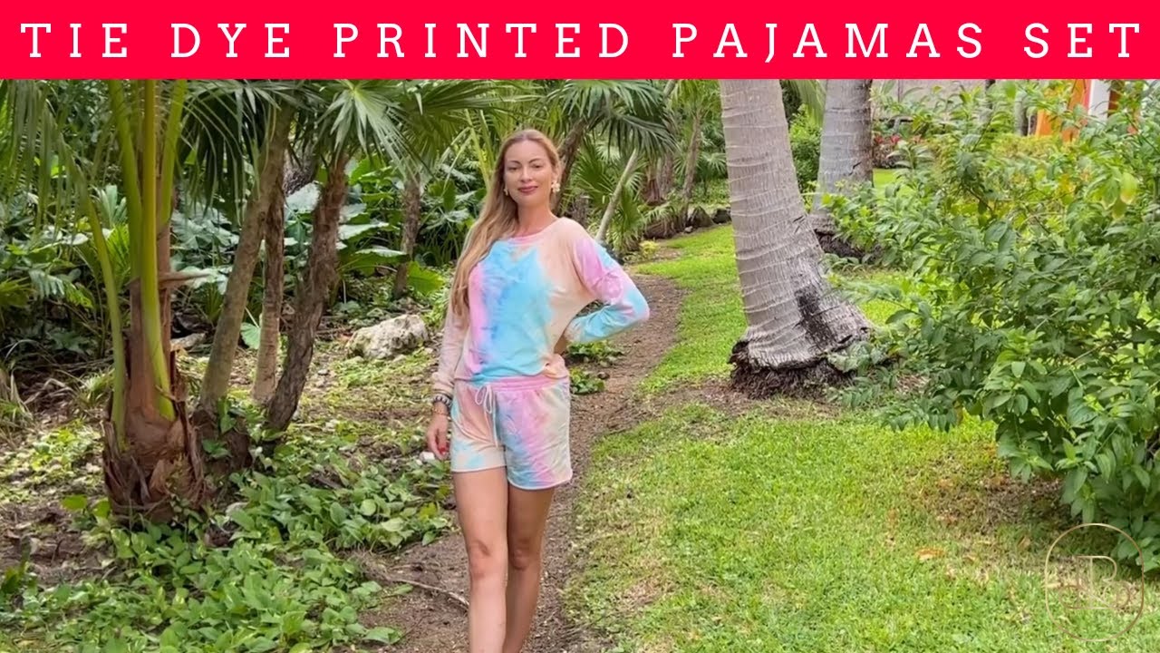 Women's Tie Dye Printed Pajamas Set: Soft, Lightweight, and Breathable ...