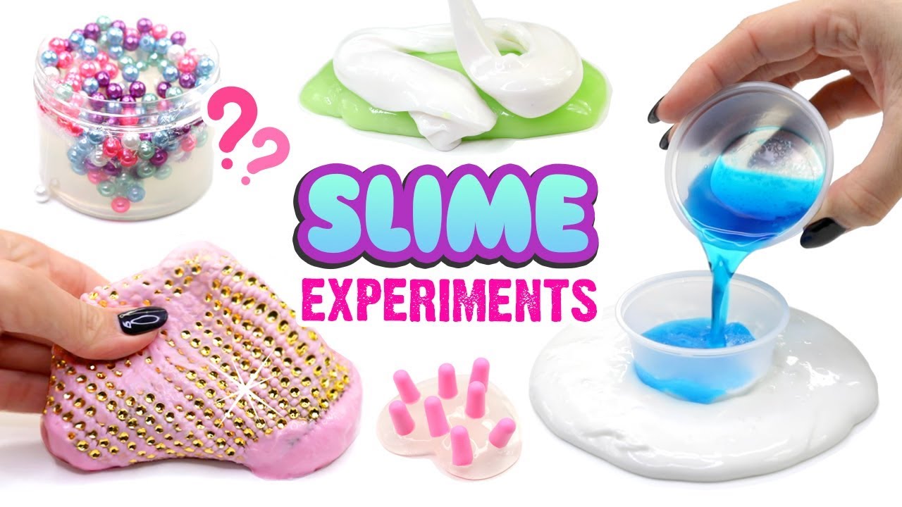 ASMR Slime Experiments!! Adding Too Much Weird Ingredients Into Slime ...