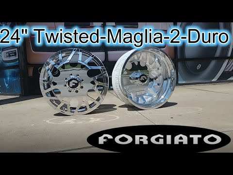 Forgiato 24" Twisted Maglia Dually Rims for Chevy 3500 - YouTube