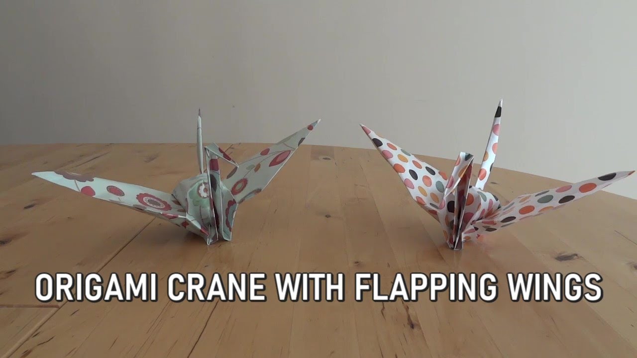 Origami Crane with Flapping Wings - YouTube