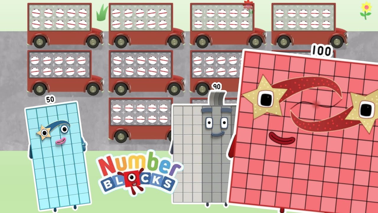 NUMBERBLOCKS WORLD : COUNT IN TEN & LEARN TO MAKE NUMBER 50 90 & 100 ...