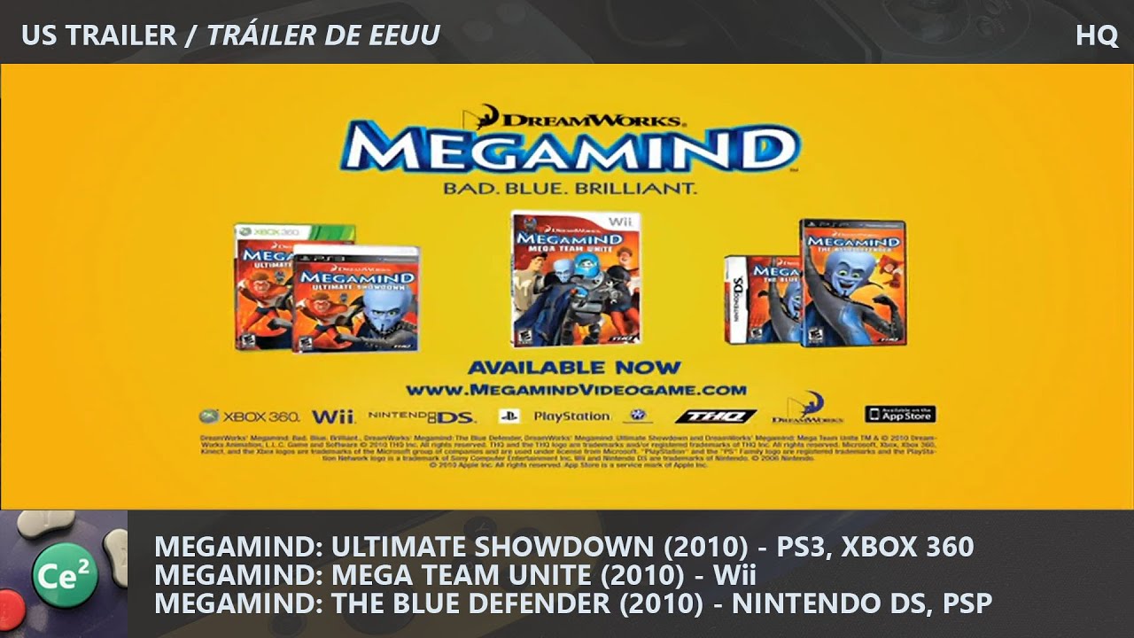 Megamind Video Games | PS3/X360/Wii/PSP/NDS | 2010 | US Trailer | HQ ...