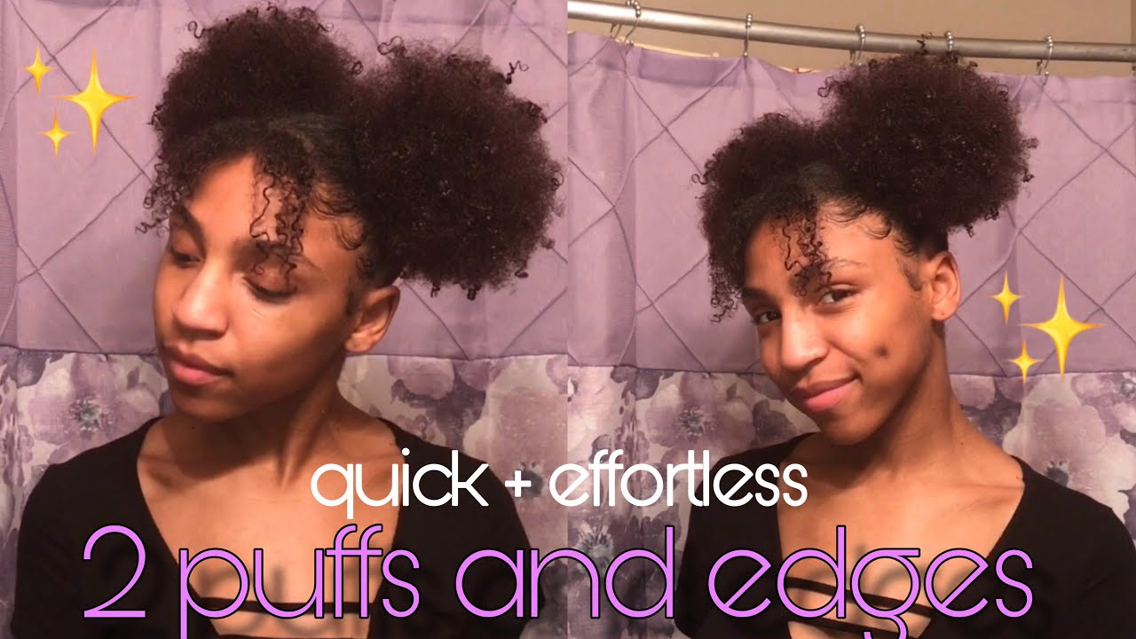 2 PUFF HAIRSTYLE ON NATURAL CURLY HAIR | ACURLYCHAOS - YouTube