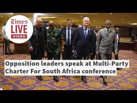 Coalition leaders speak during Multi-Party Charter For South Africa ...