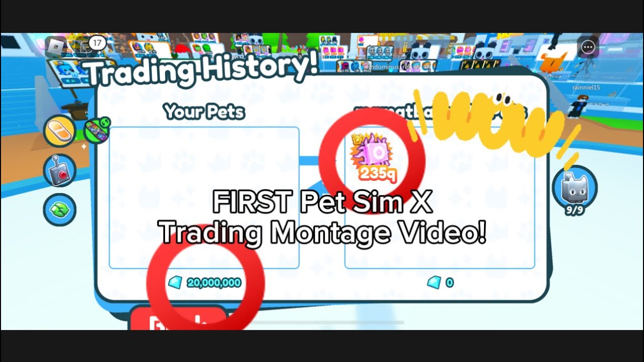 My FIRST Pet Sim X Trading Montage Video! - YouTube