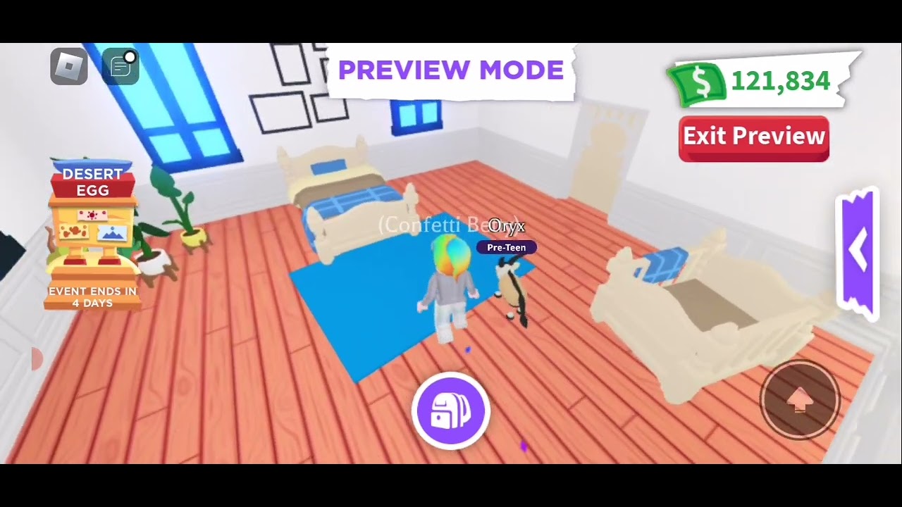 Preview mode. How to look around every house in Adopt me. Try before ...