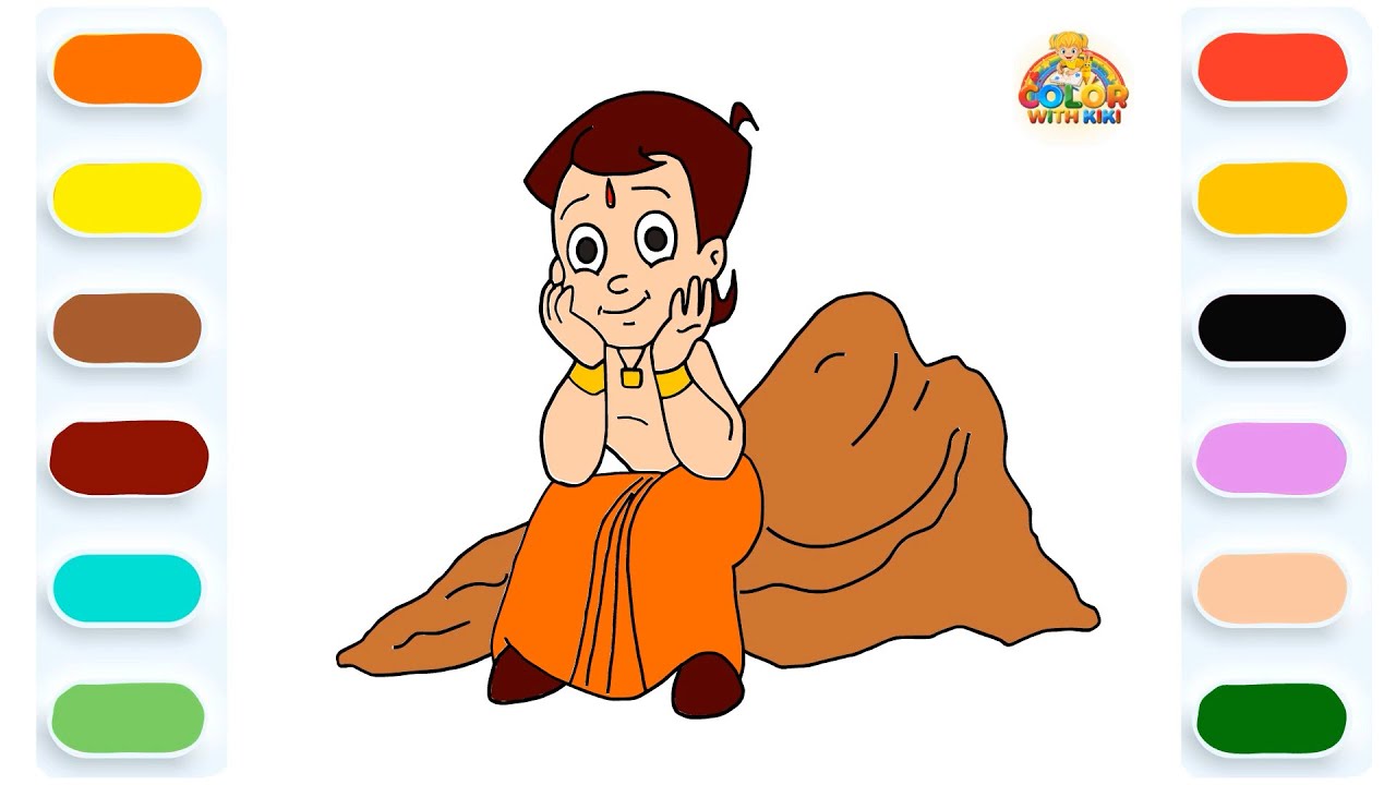 Learn to Draw Dholakpur Chhota Bheem - Drawing and Coloring Tutorial ...