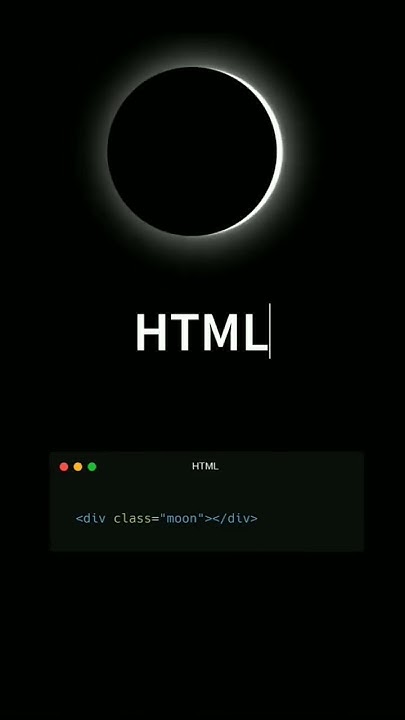 Moon Animation Using Html And Css Coding Shortsvideo Moon Reels Programmer Programming 