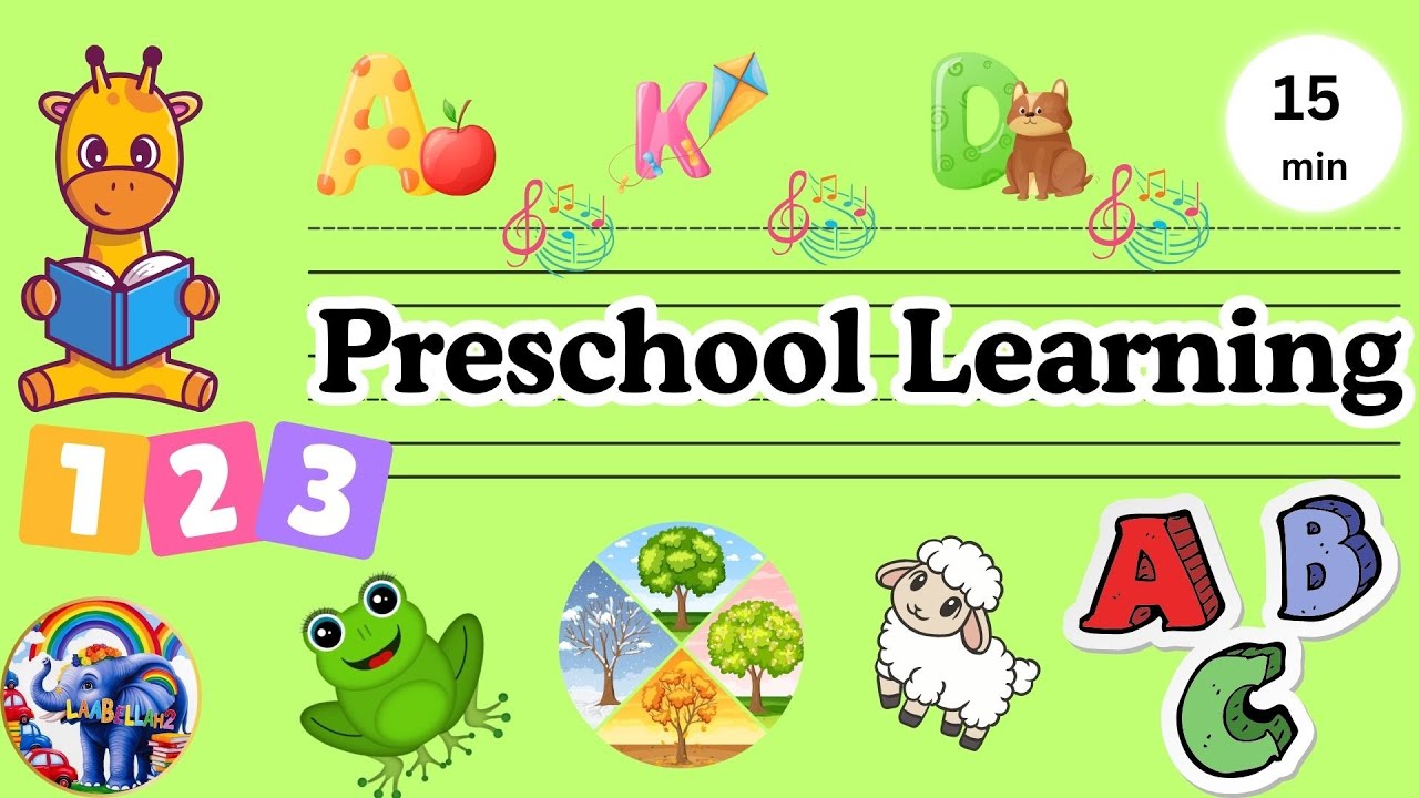 Preschool & Toddler Learning Video | Learn Letters, Numbers, ABC ...