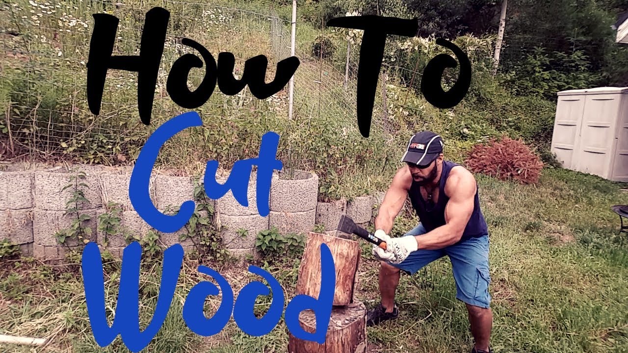 How To Cut Wood With An Axe - YouTube